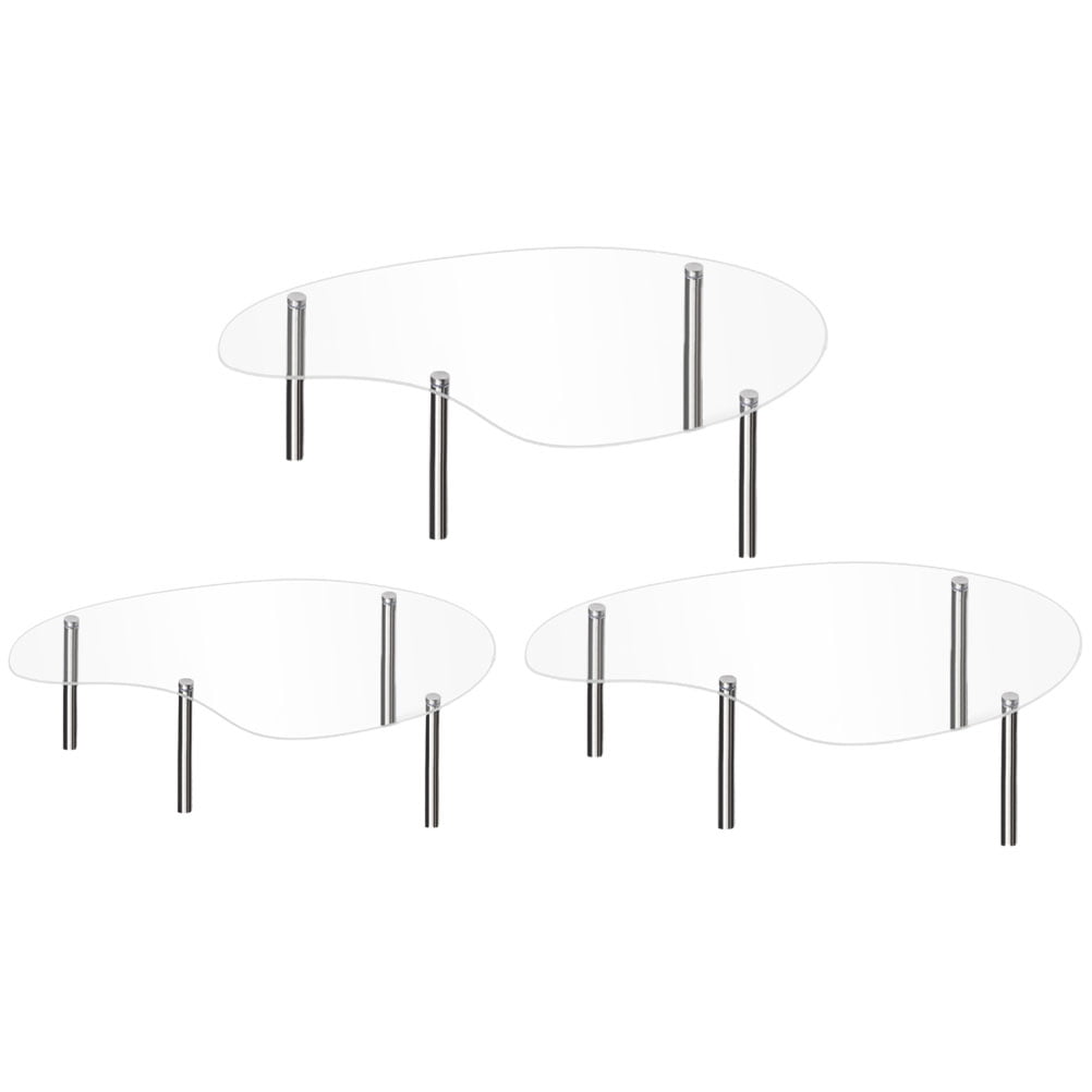 BALAHAPY Transparent Multi Tiered Acrylic Display Riser Metal Frame ...
