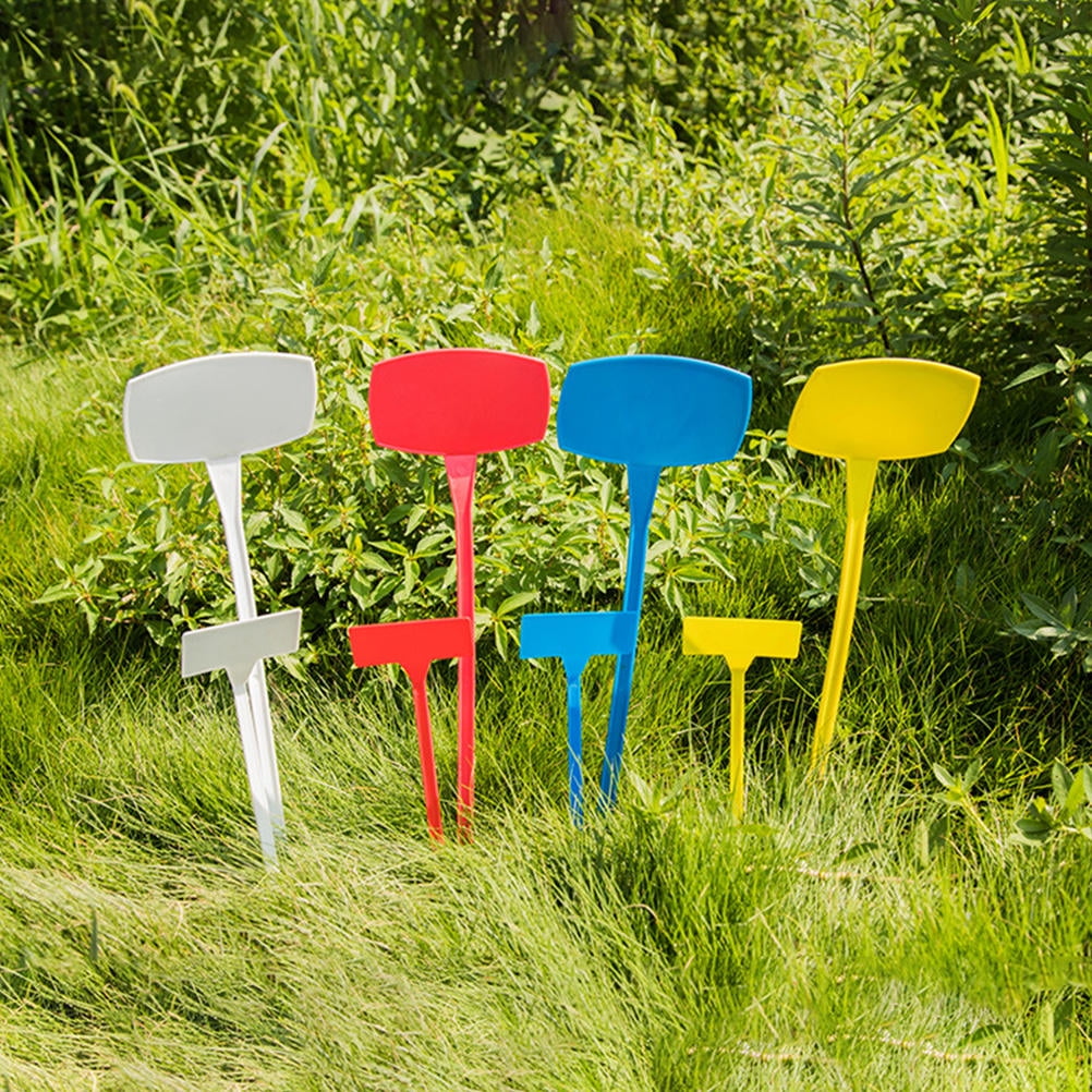 BALAHAPY Yellow Plastic Garden Row Markers 30 Pcs for and Flower Beds ...