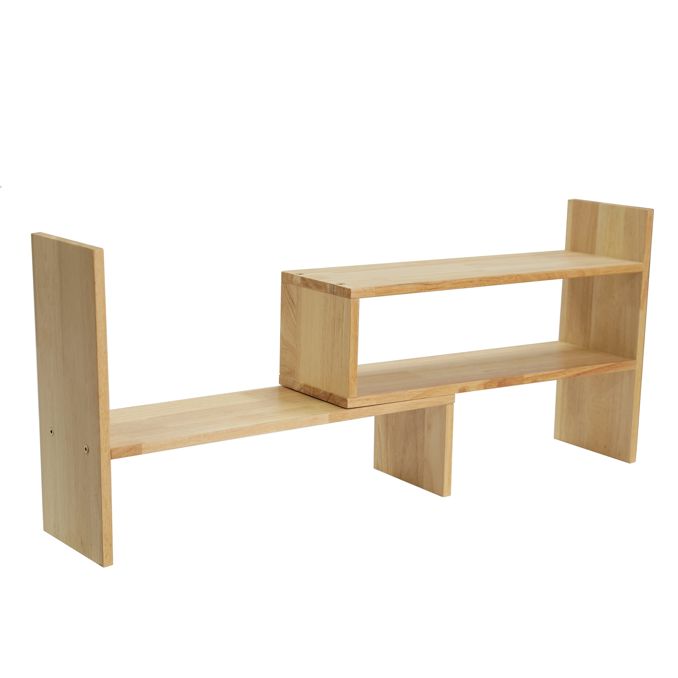 BALANBO Desktop Shelf Desk Hutch Desktop Shelves Adjustable wood ...