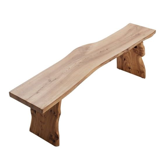 BALANBO Live Edge Wood Bench 63in Rustic Solid Wood Entryway Dining ...