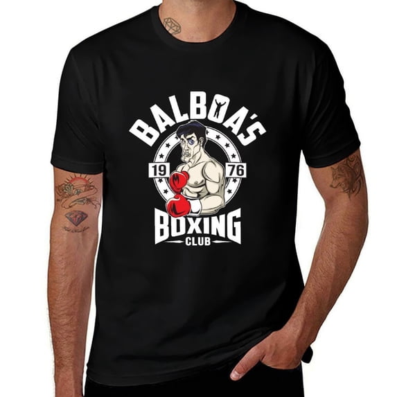 BALBOA'S Boxing Club T Shirt Boxer Boxing Gloves Gym Rocky Film Movie ...