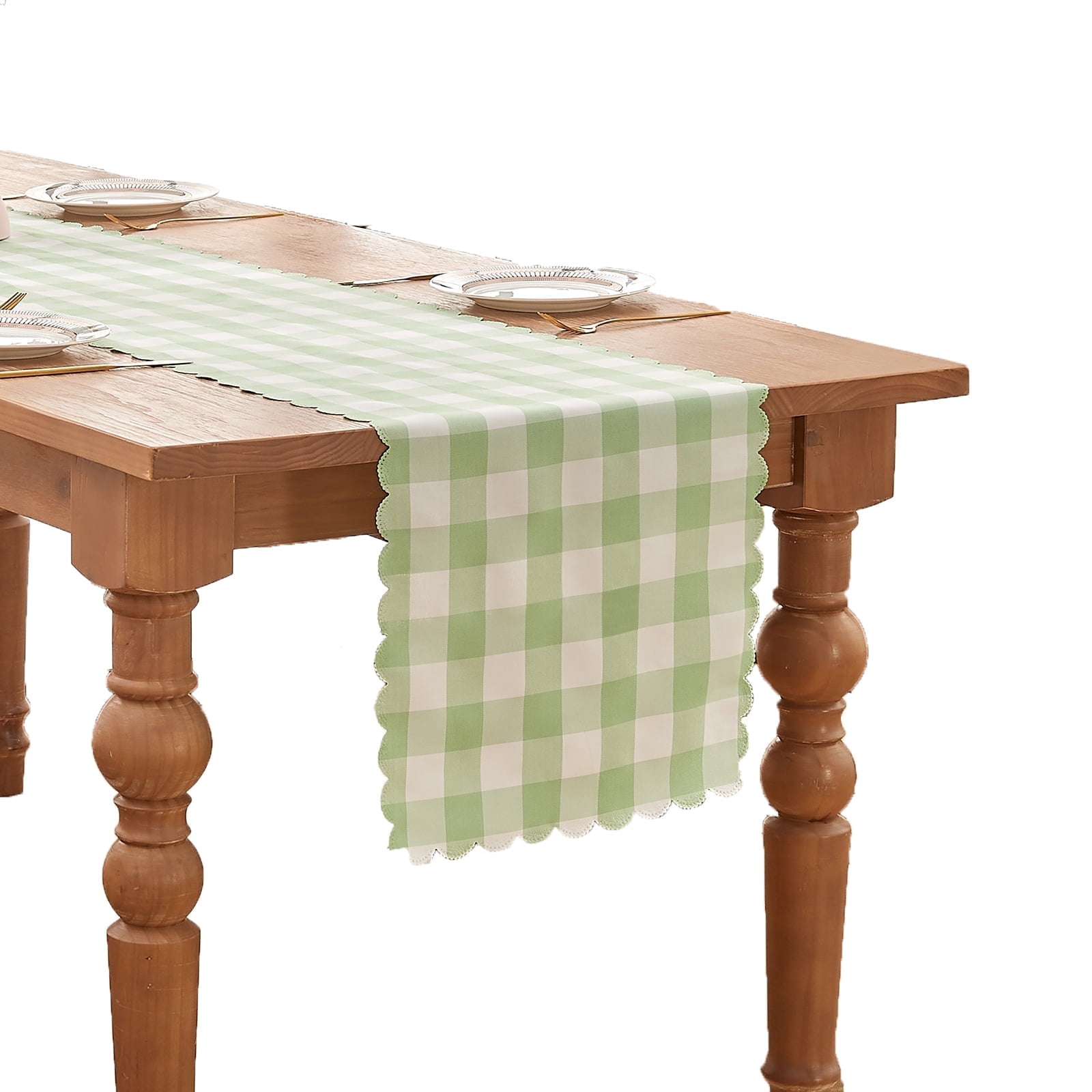 BALCONY & FALCON Gingham Table Runner, Yarn Dyed Table Runners for ...