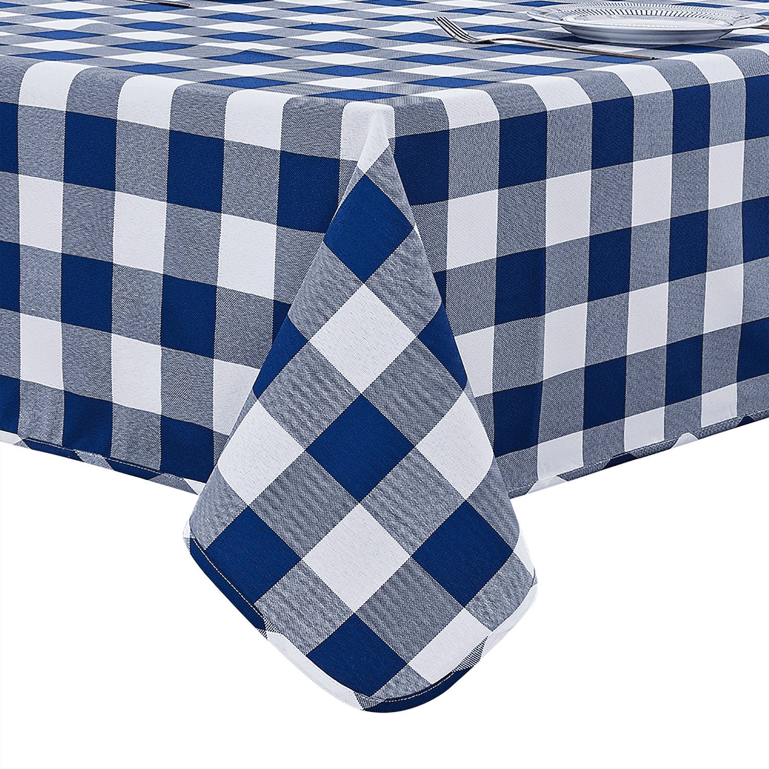 BALCONY & FALCON Rectangle Gingham Tablecloth Yarn Dyed Checkered Table ...