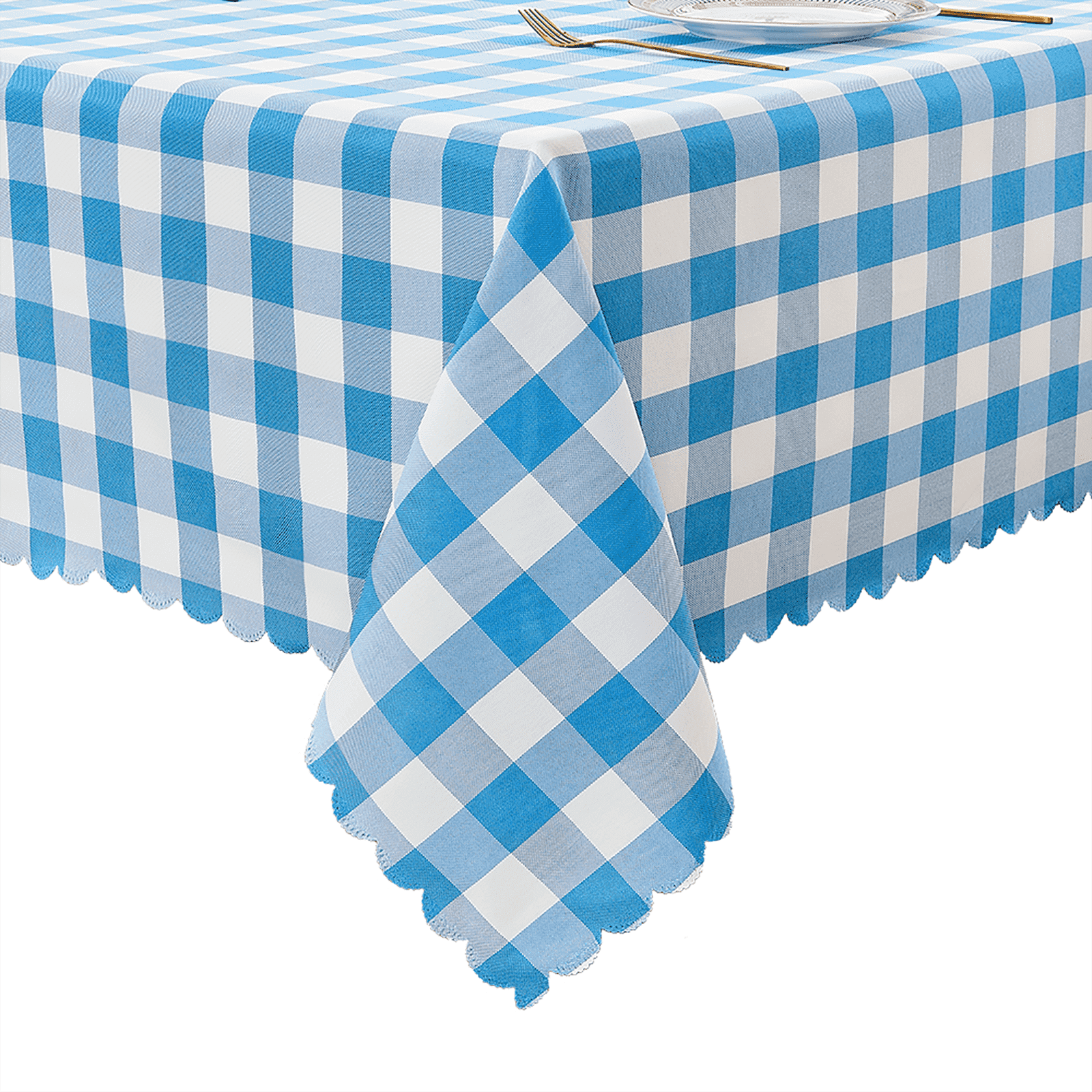 BALCONY & FALCON Rectangle Gingham Tablecloth Yarn Dyed Checkered Table ...