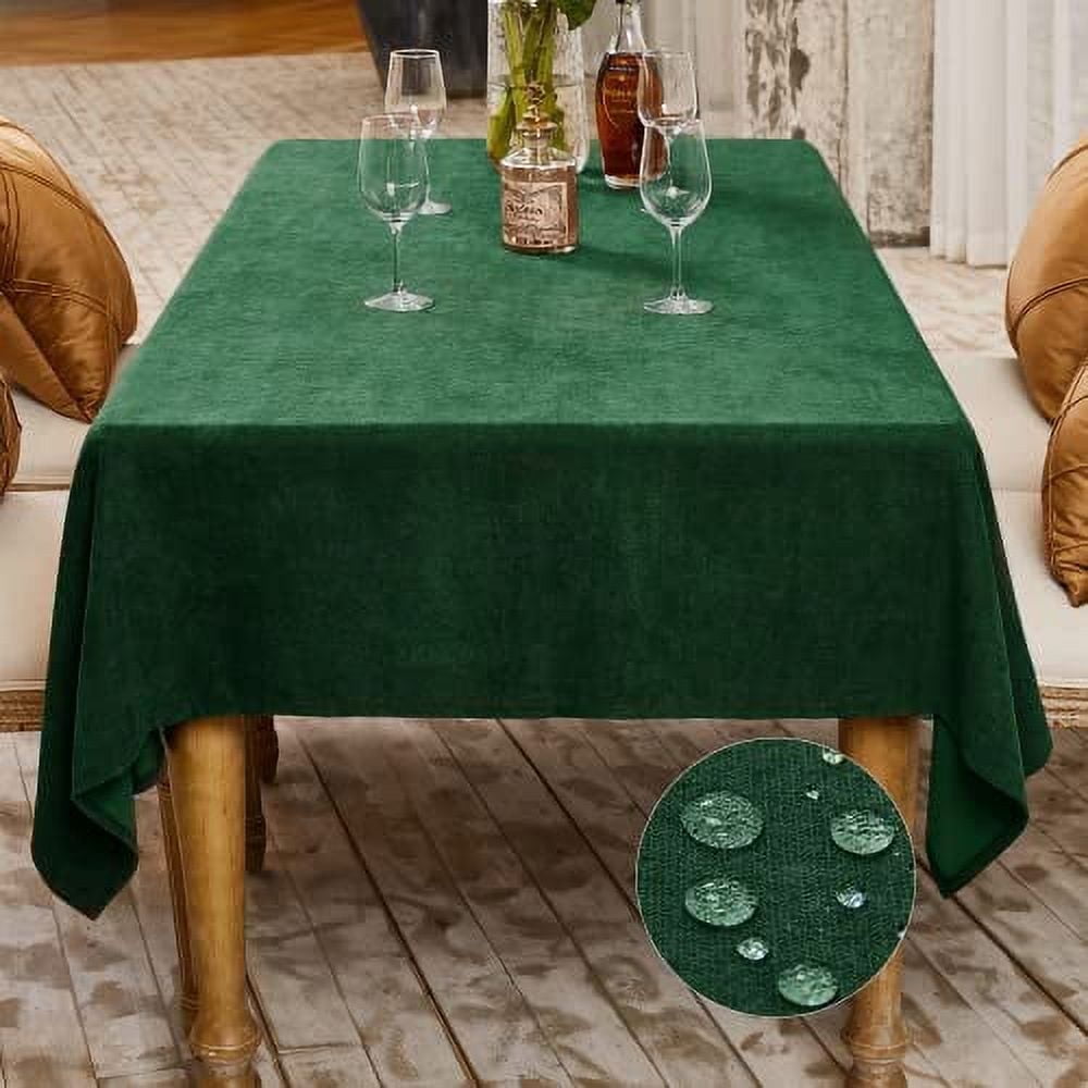 BALCONY & FALCON Rectangle Tablecloth Fuzzy Linen Water Resistant ...