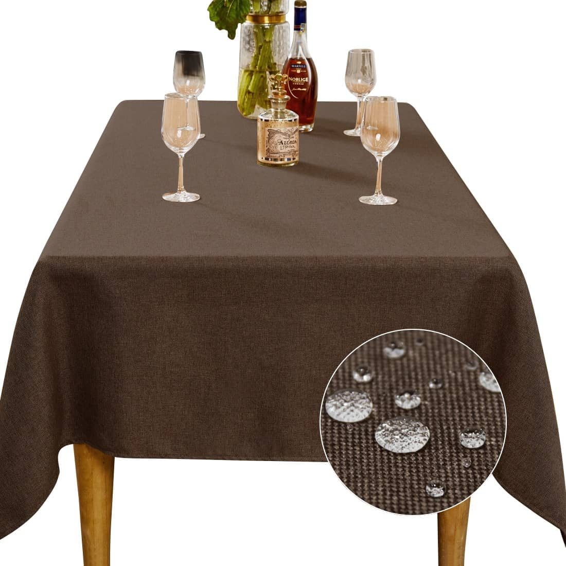 BALCONY & FALCON Rectangle Tablecloth Washable Water Resistant Table ...