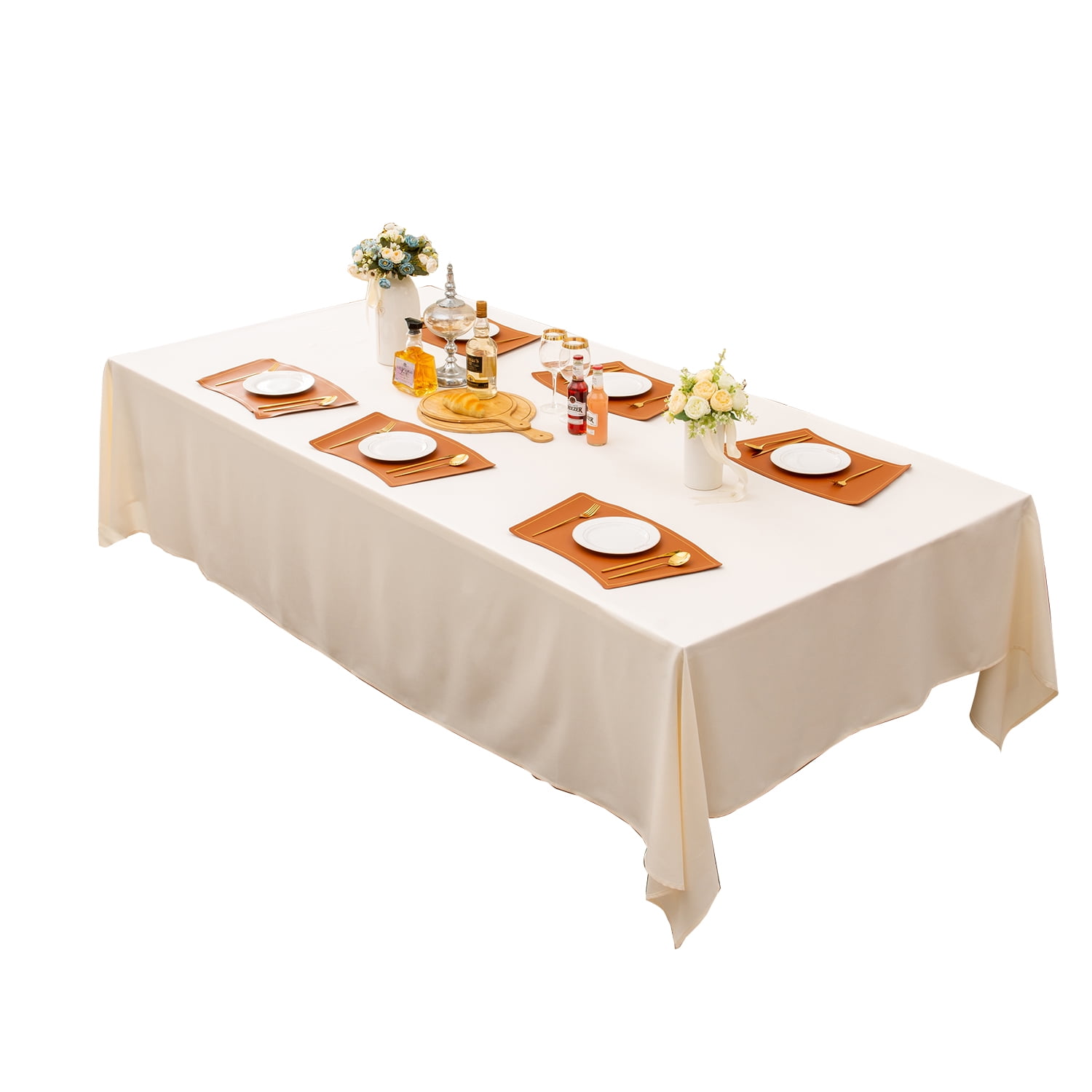 BALCONY & FALCON Rectangular Tablecloth Fine Yarns Linen Waterproof ...