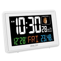 Sharp Digital Atomic Alarm Clock with Easy Set, Battery Backup, Color ...