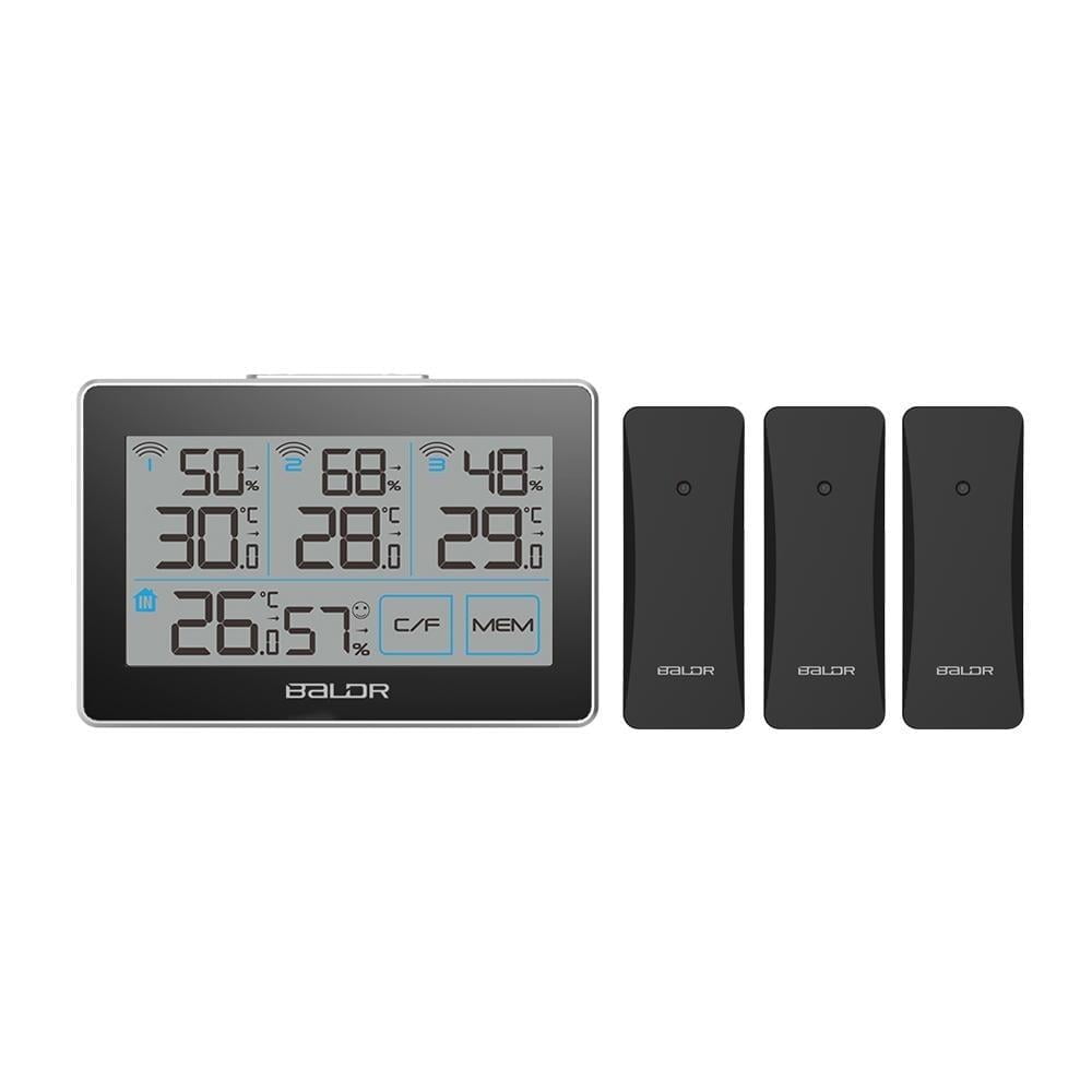 BALDR Digital Wireless Weather Station with 3 Remote Sensors, Real-Time ...