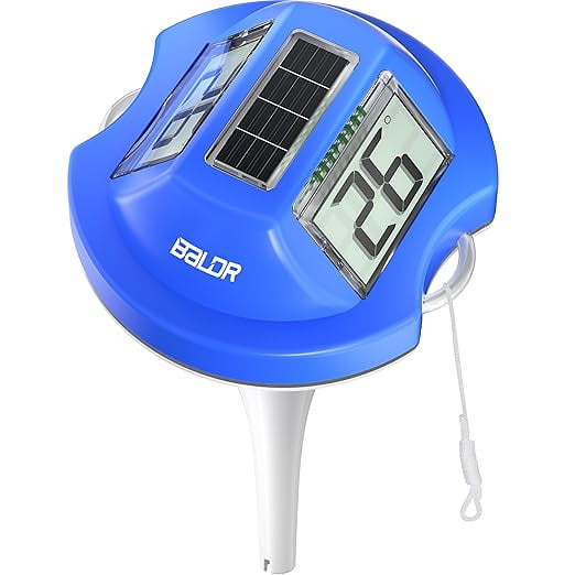 BALDR Pool Thermometer Floating Easy Read Solar Digital Pool ...