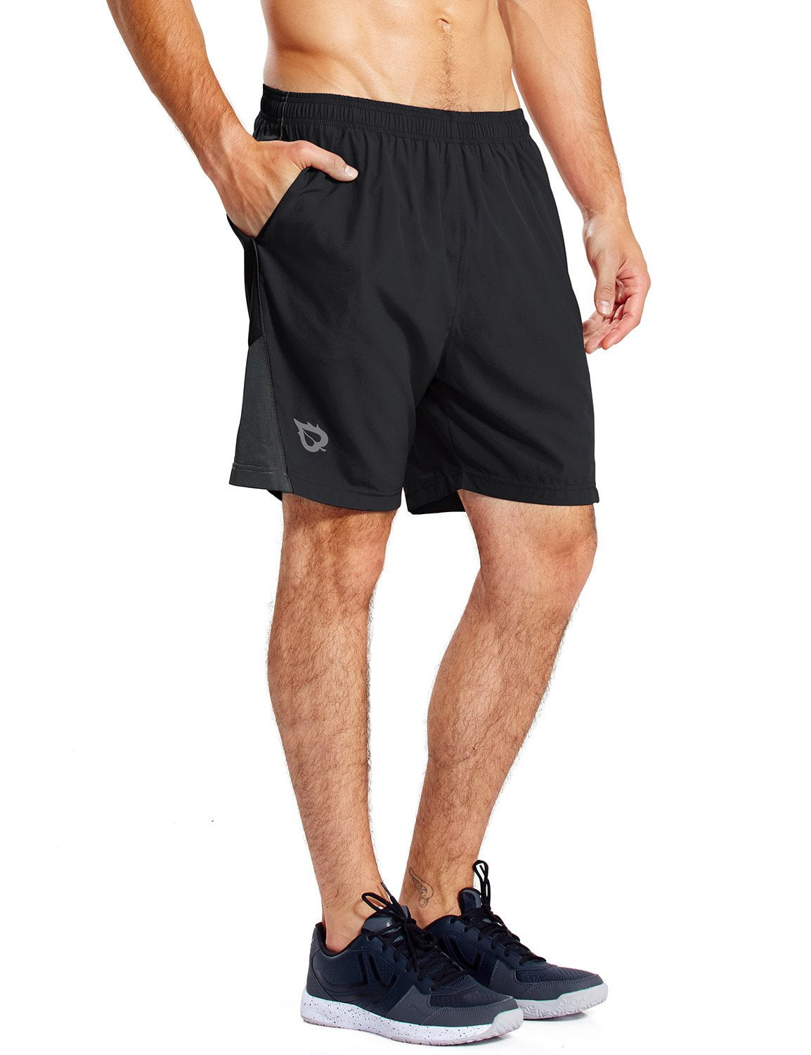 Baleaf, Men's 7'' Athletic Shorts, Size M, Mesh Liner and Zip Pockets ...