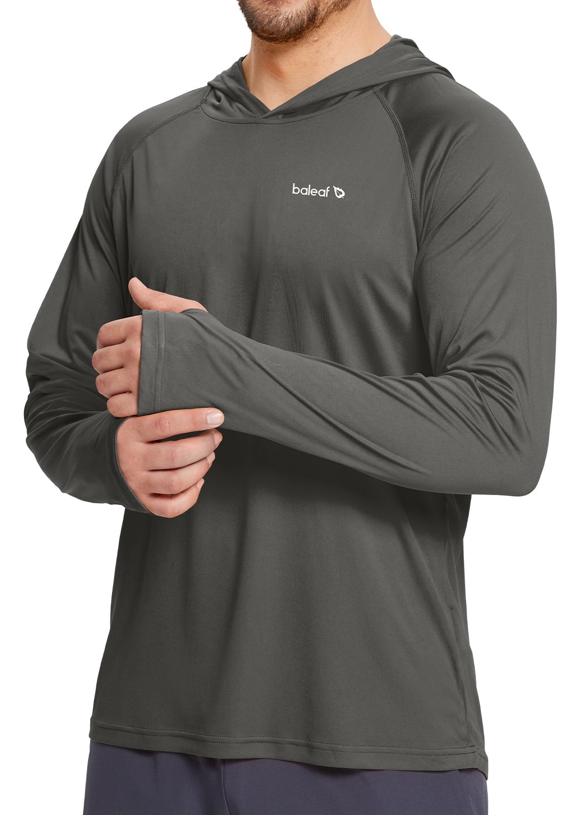 BALEAF Men's Sun Protection Hoodie Shirt UPF 50+ Long Sleeve UV SPF T ...