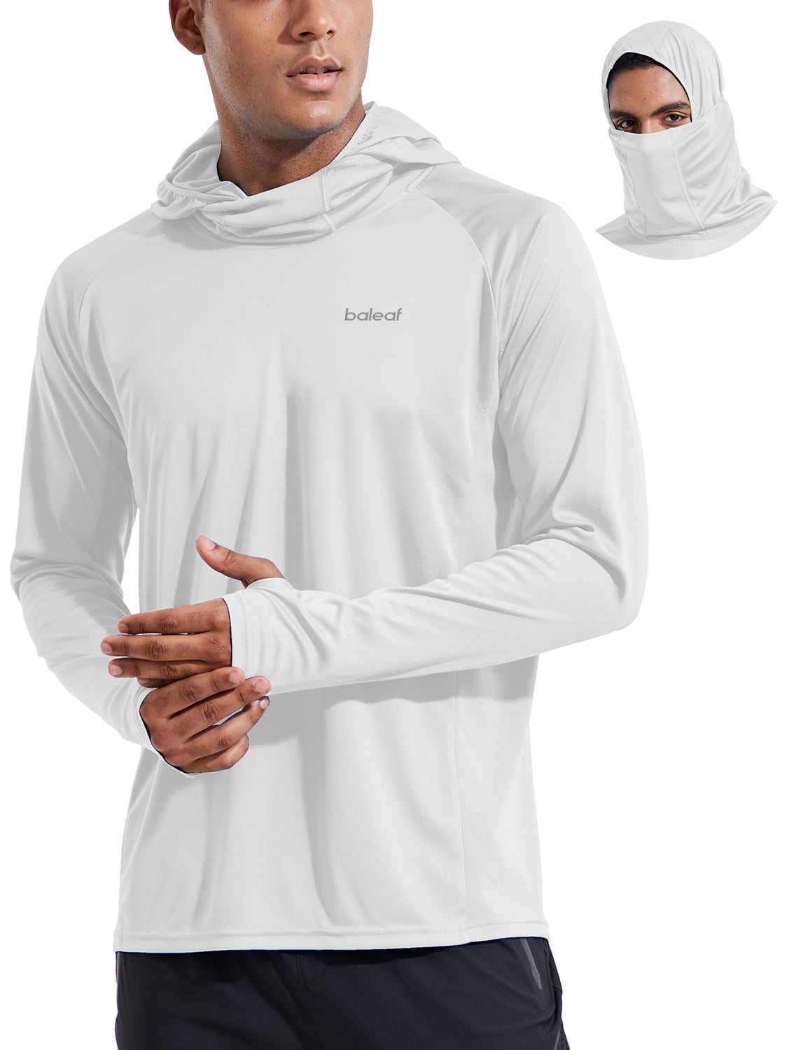 BALEAF Men's Sun Protection Hoodie Shirt UPF 50+ Long Sleeve UV SPF T ...