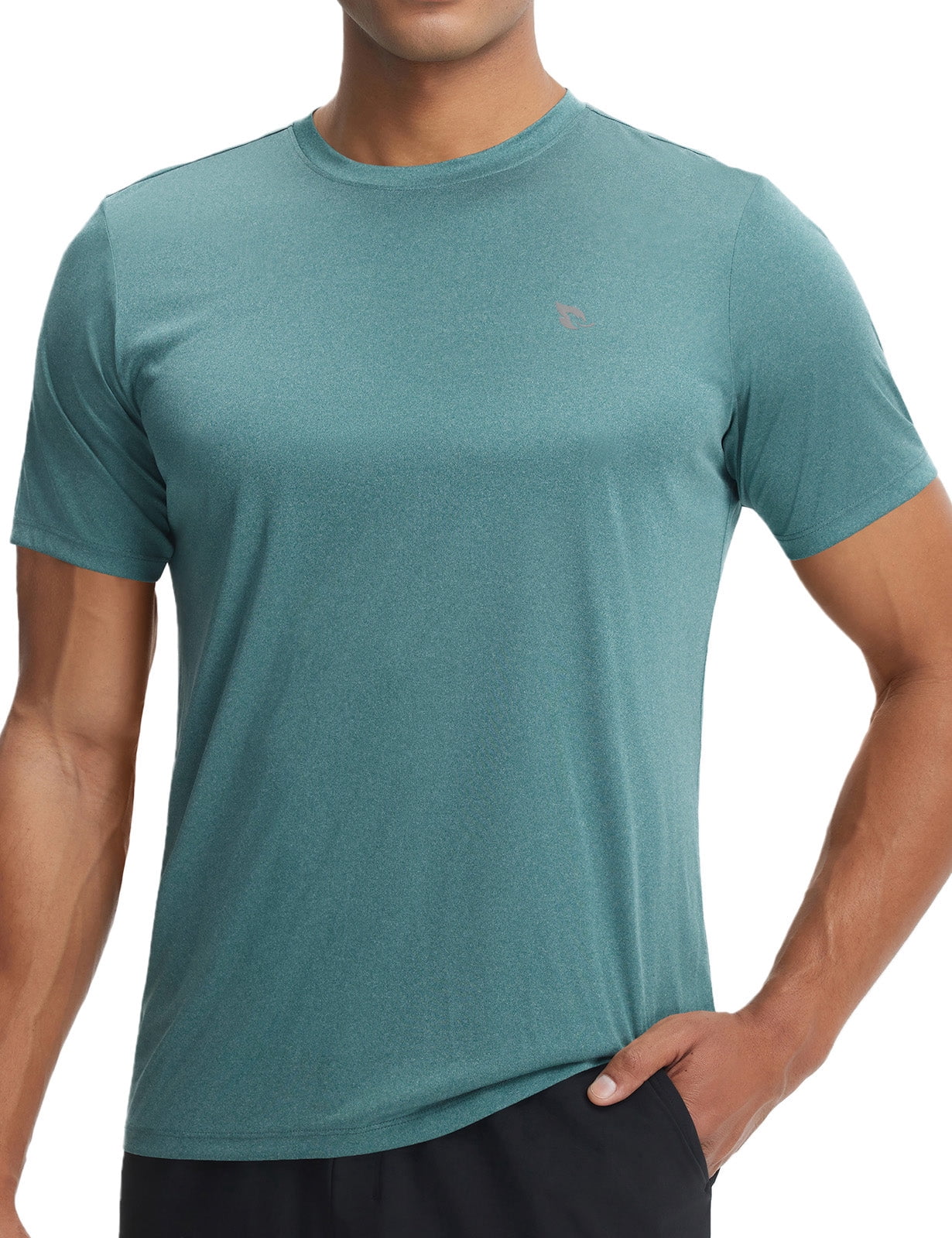 BALEAF Men's Sun Protection Shirts Short Sleeve T-Shirts Swim Rash ...