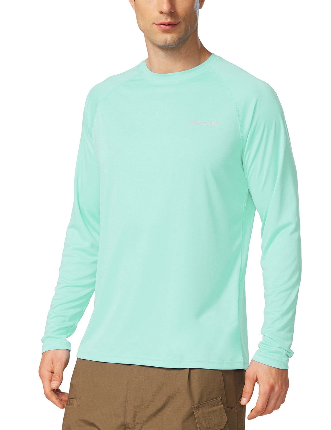 BALEAF Mens Shirts Long Sleeve Sun Protection T-Shirt UV SPF UPF 50 ...