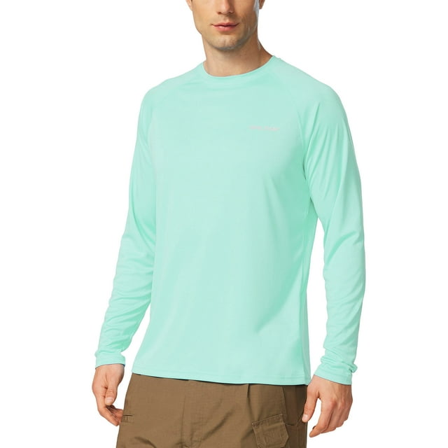 BALEAF Mens Shirts Long Sleeve Sun Protection T-Shirt UV SPF UPF 50 ...