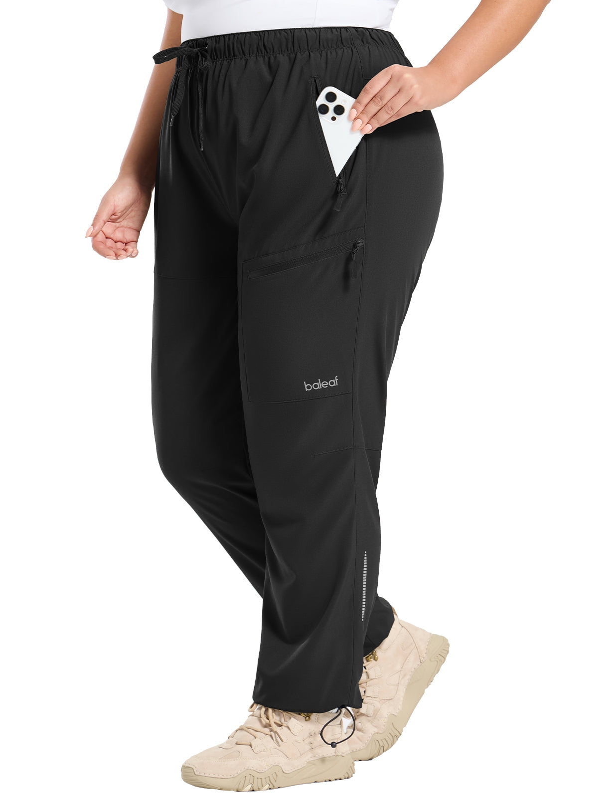 BALEAF Plus Size Pants for Women Hiking Cargo Water Resistant UPF 50 ...