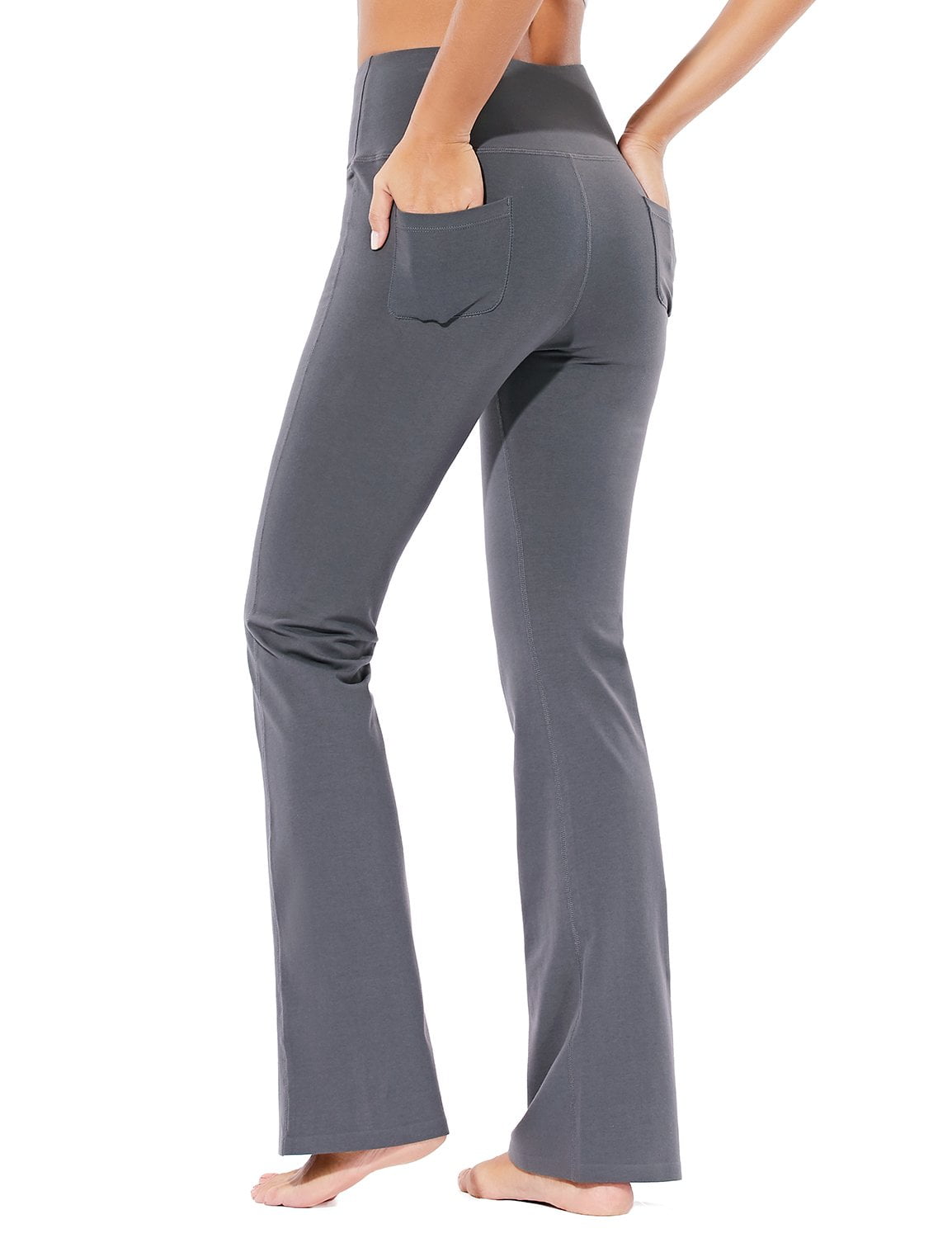 BALEAF Women's Cotton Bootcut Yoga Pants High Waisted Comfy Soft ...