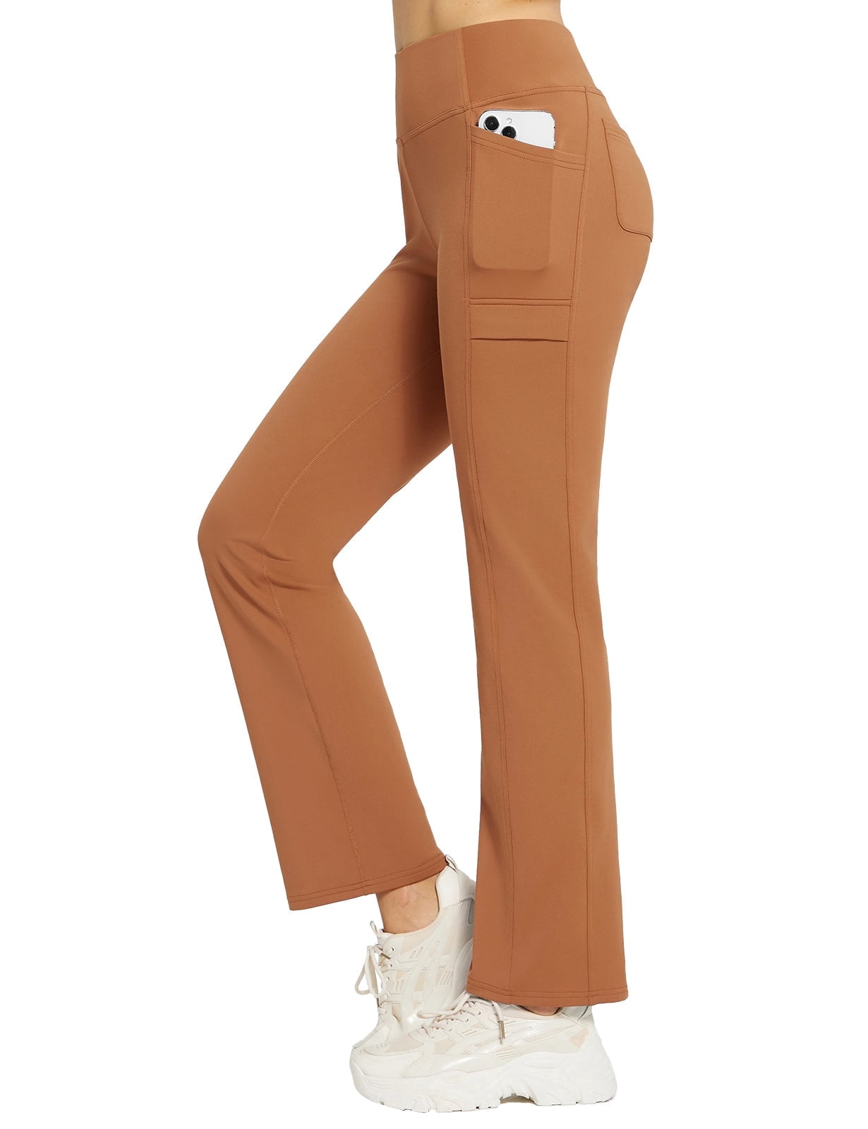 BALEAF Women's Fleece Lined Pants Yoga Pants Warm Thermal Winter High ...