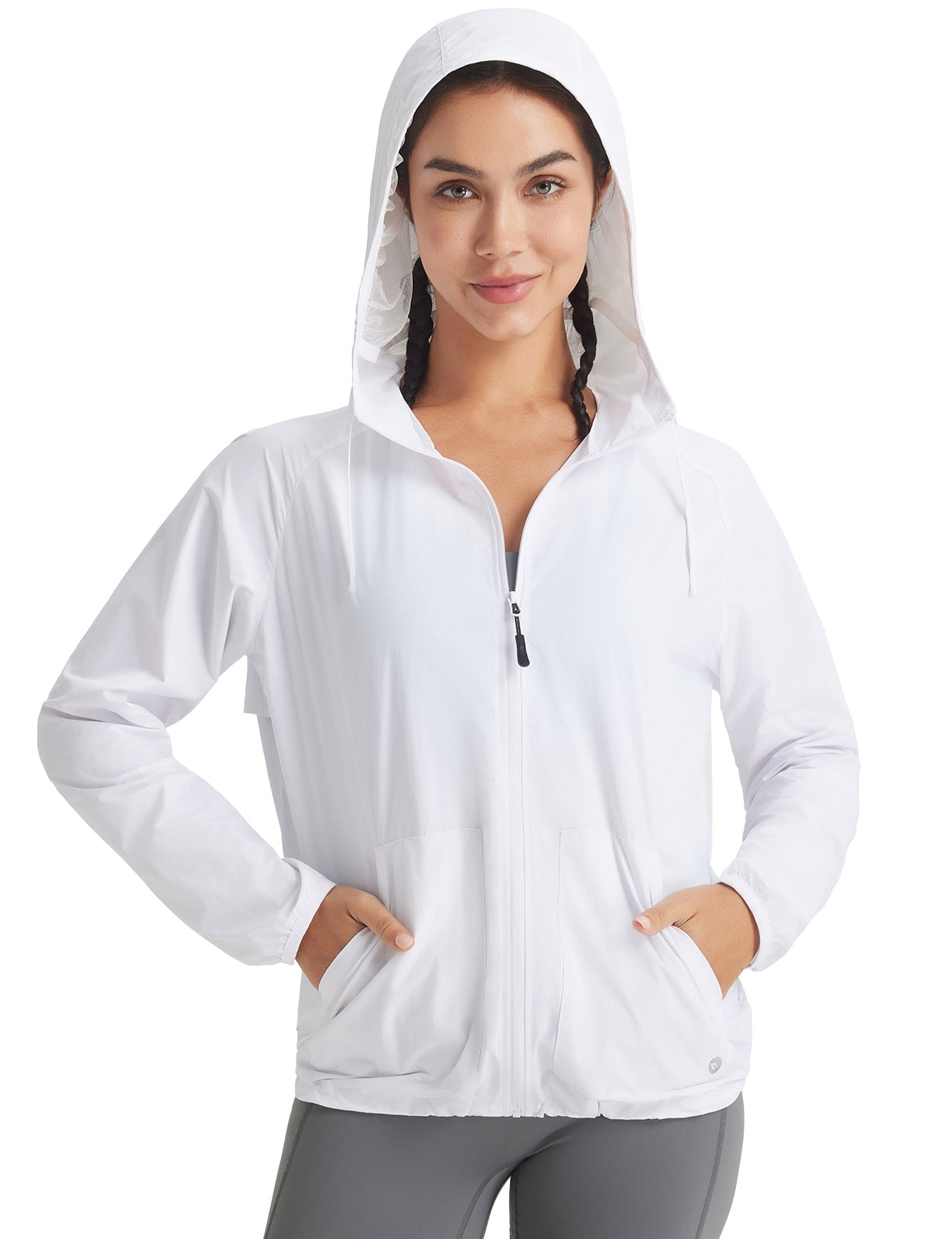 BALEAF Women's Sun Jackets No Insert Lightweight Hiking Hoodie UPF 50 ...