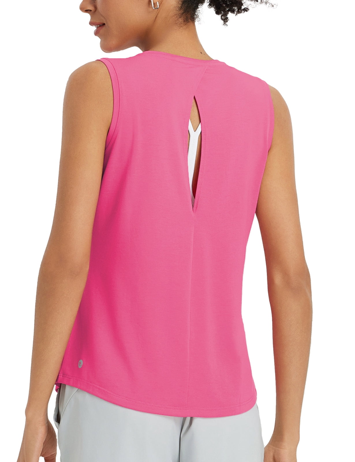 BALEAF Women's Workout Tank Tops Racerback Open Back Top Sleeveless ...