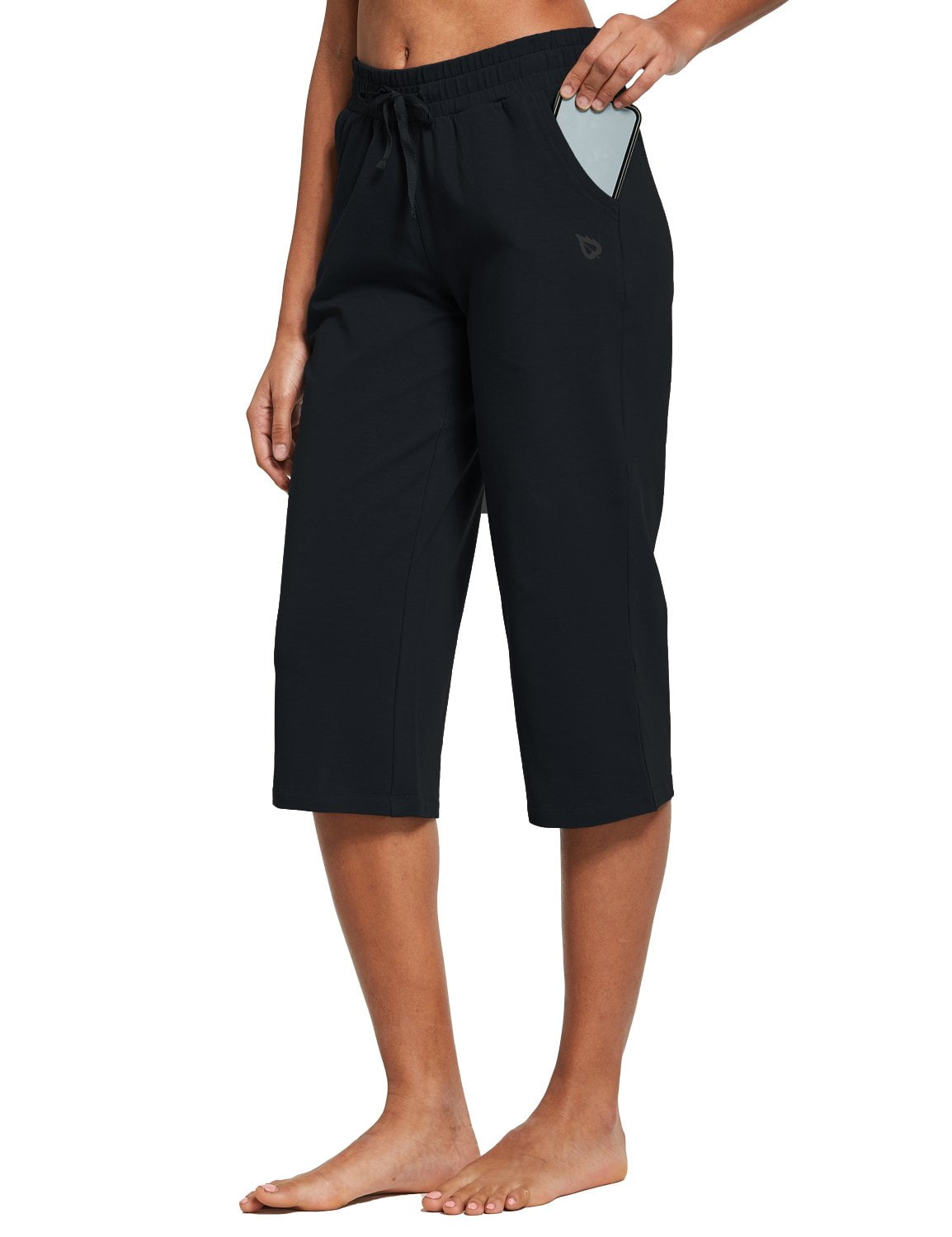 BALEAF Women's Loose Fitting Workout Sports Wear, Yoga Capris Training ...