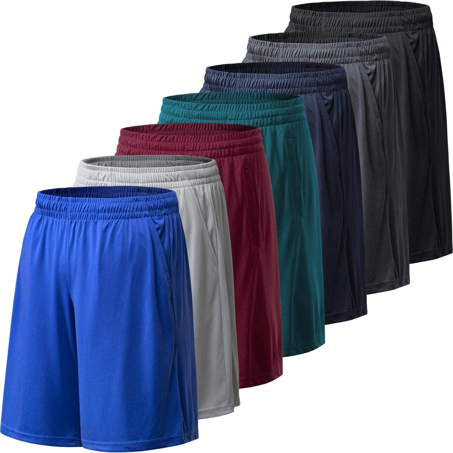 BALENNZ Athletic Shorts for Men with Pockets and Elastic Waistband ...