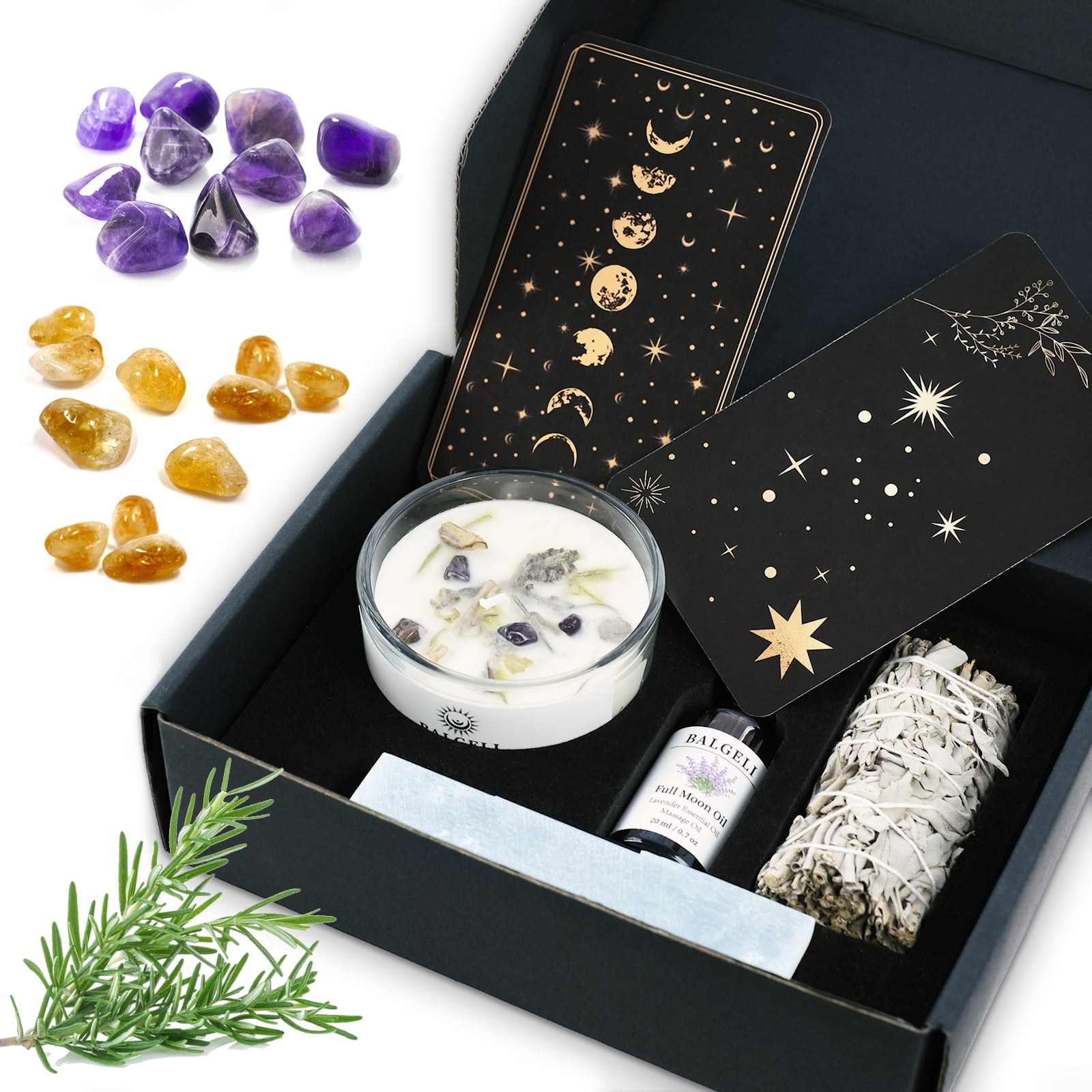 Evolux Chakra Healing Gift Set with Natural Crystals,Crystal Candles ...