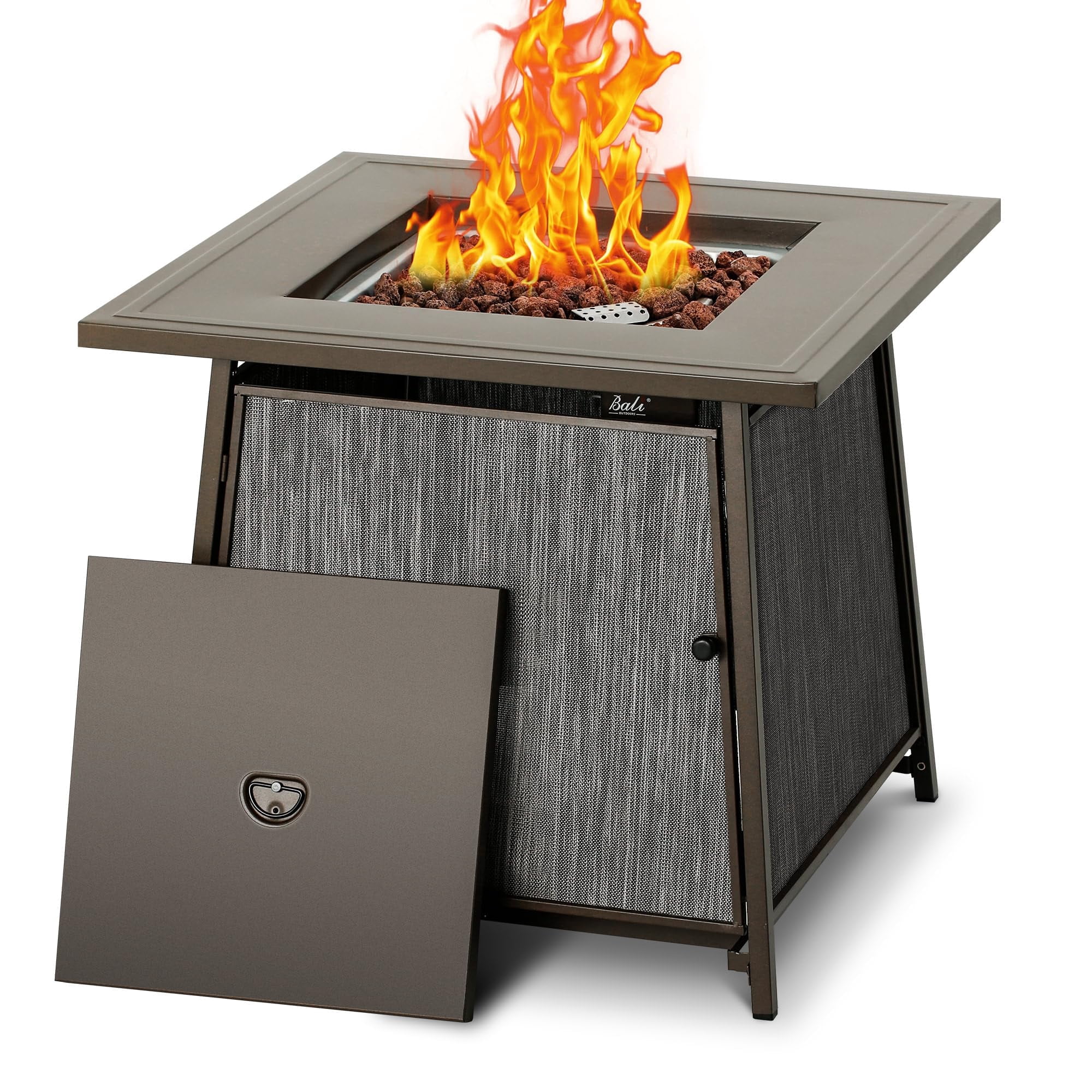 "BALI OUTDOORS 28"" Propane Gas Fire Pit Table, 50,000 BTU Patio Coffee ...