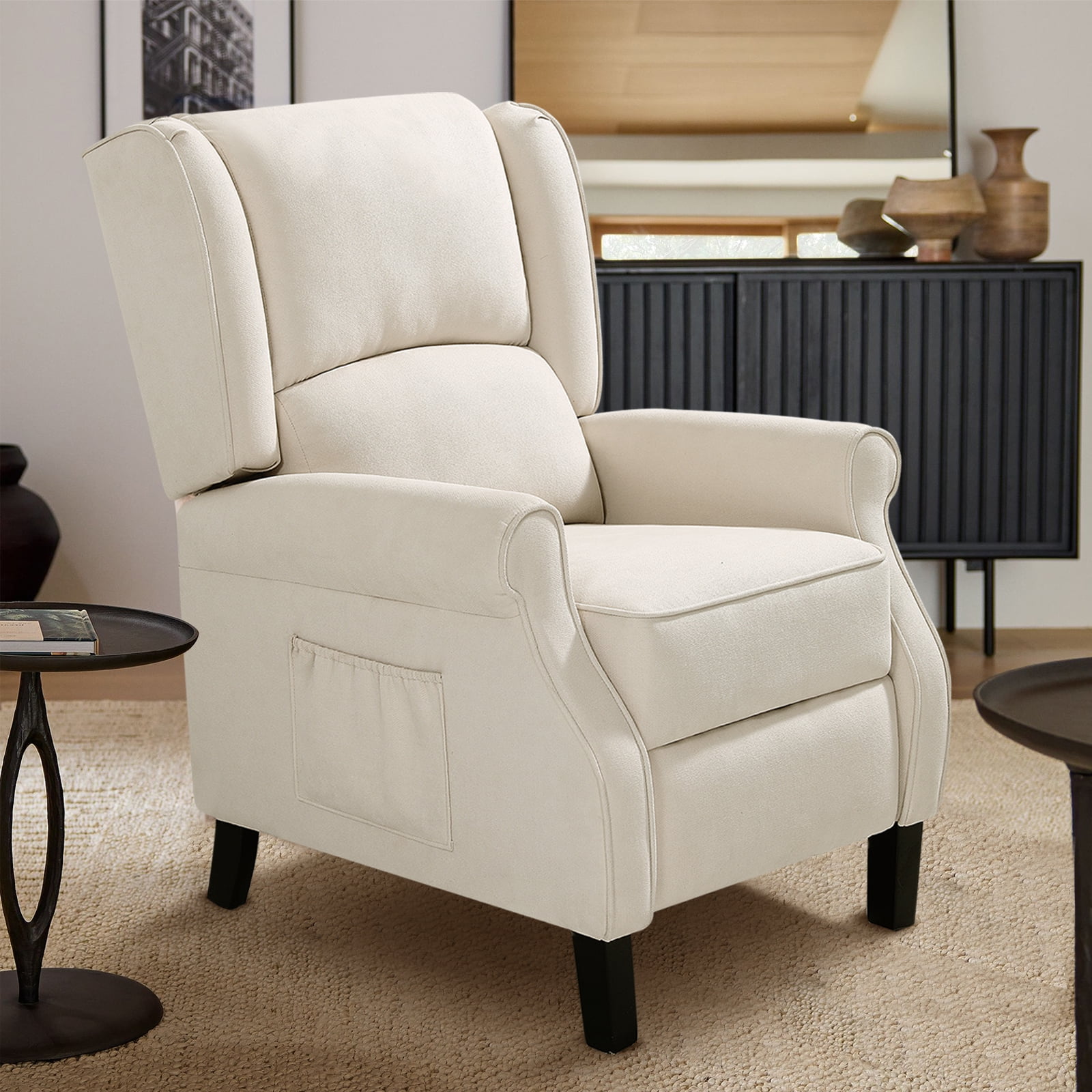BALICHUN Compact Wingback Recliner Chair with Therapeutic Vibration ...