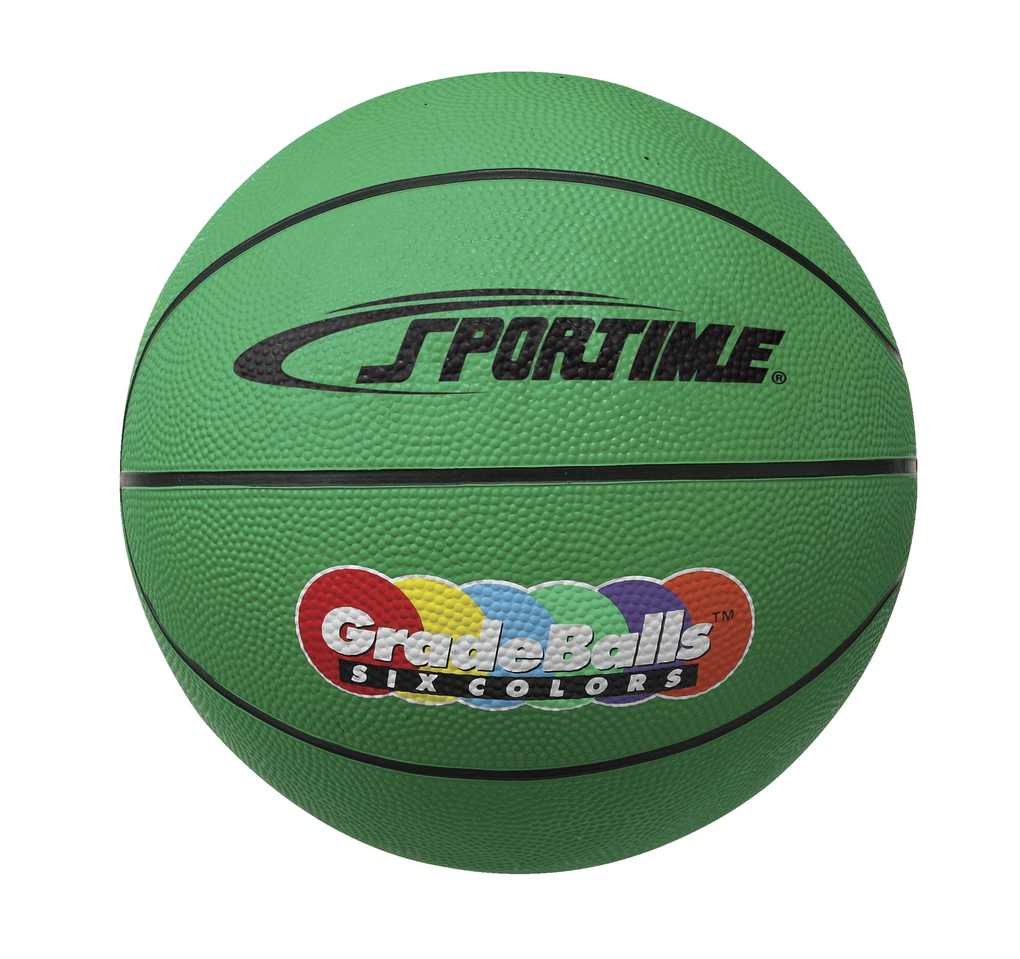 Sportime Basketball, 11 Inch Mini, Green Gradeball, Durable Rubber ...