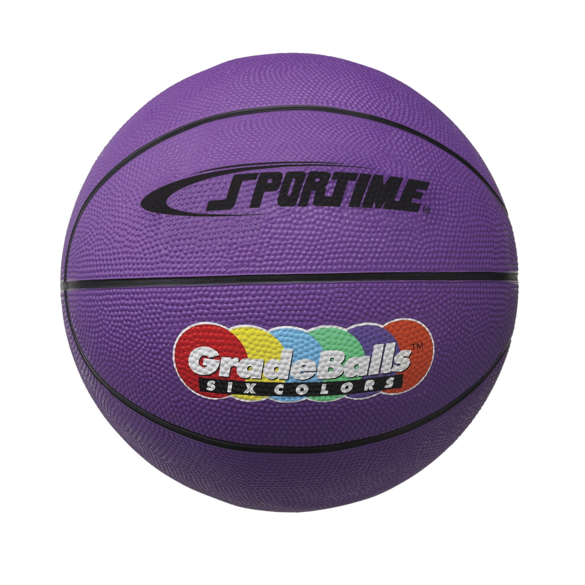 Sportime 1599266 27 in. Gradeball Rubber Junior Basketball, Violet ...
