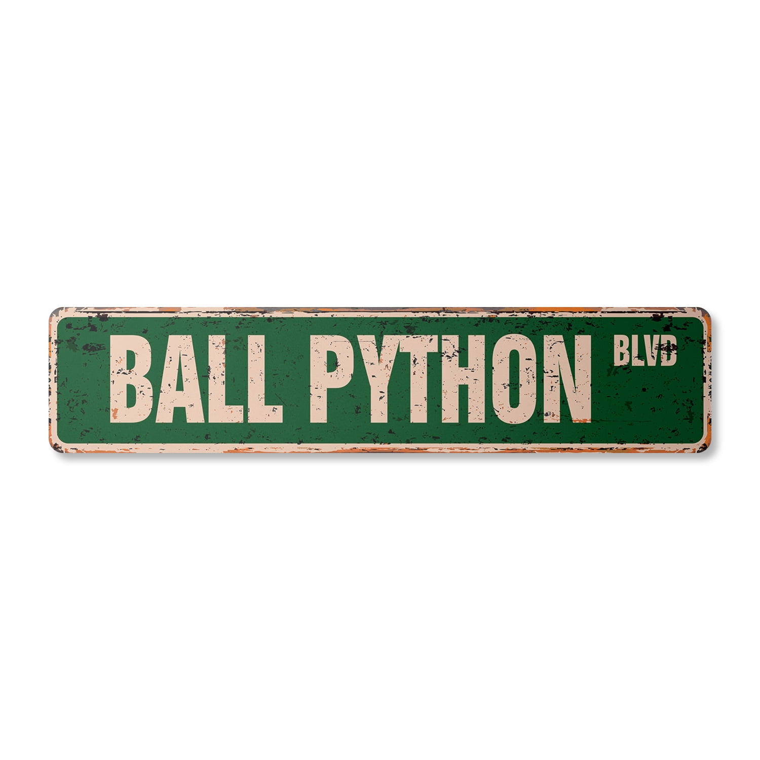 BALL PYTHON Vintage Aluminum Street Sign snake reptile Metal Sign boa ...