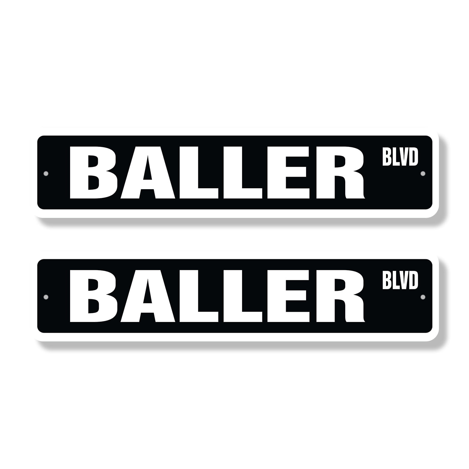 BALLER Classic Street Sign (2 Pack) made it pro ball player Road Sign ...