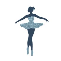 BALLERINA - Removable Vinyl Home Living Room Art Young Ballerina Dancer ...