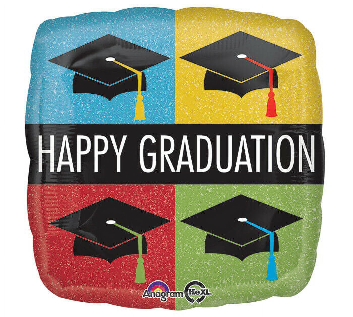 BALLOON HAPPY GRADUATION Party Room Decorations Mylar Cap Hat Ceremony ...