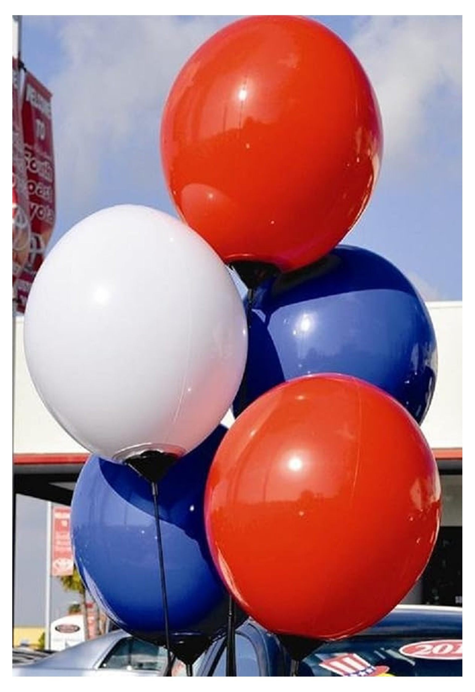 BALLOONS ONLY Reusable Balloon Cluster 5 Replacement Balloons 2 Red, 2 ...