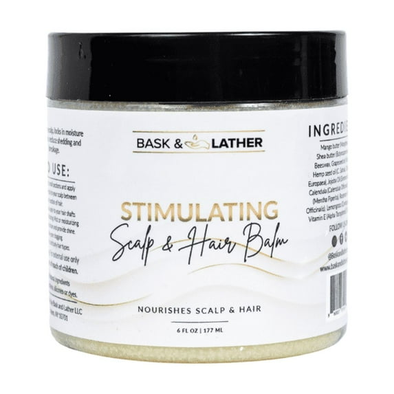 BASK AND LATHER CO Stimulating Scalp and Hair Balm for Hair Growth with ...