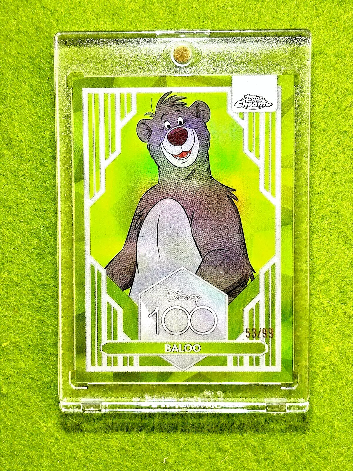 BALOO Disney 100 GREEN REFRACTOR # /99 CARD 2023 Topps Chrome DISNEY Jungle Book - Walmart.com