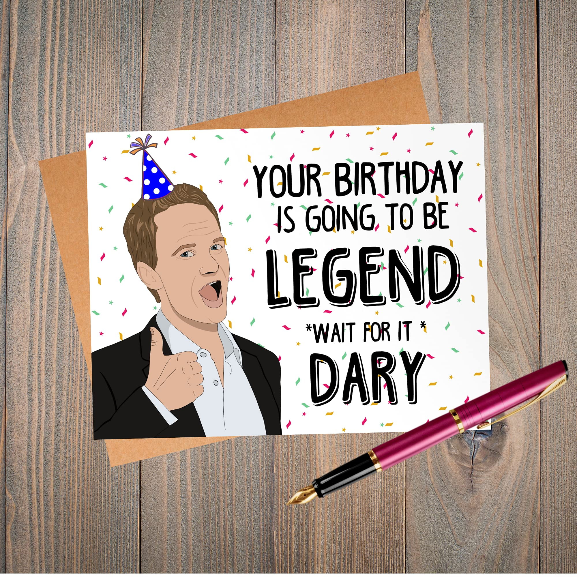BALOR Barney Stinson Legendary Birthday Card funny card for him birthday gift for her happy ...