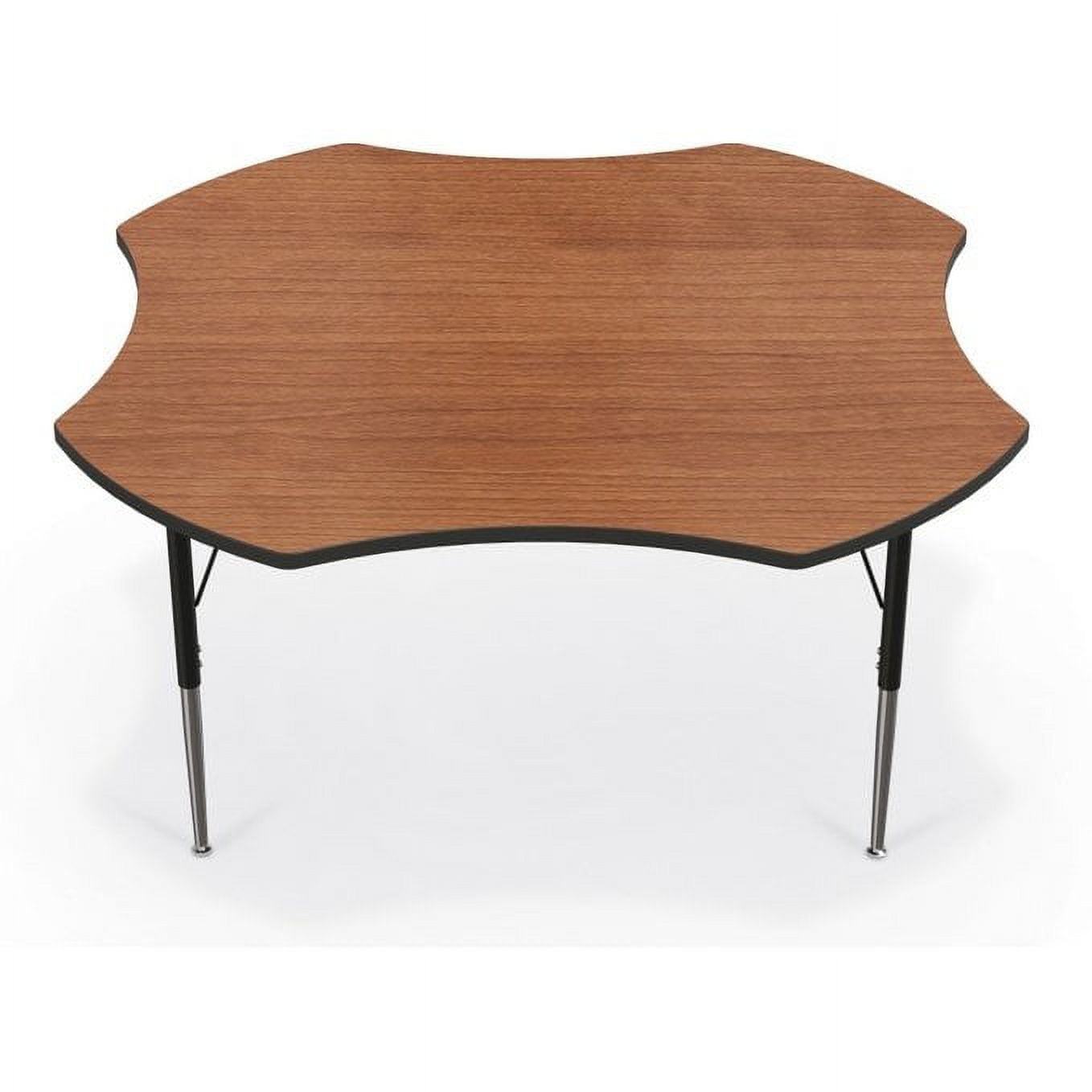 BALT Activity Table - 60" Clover - Amber Cherry Top Surface - Black ...