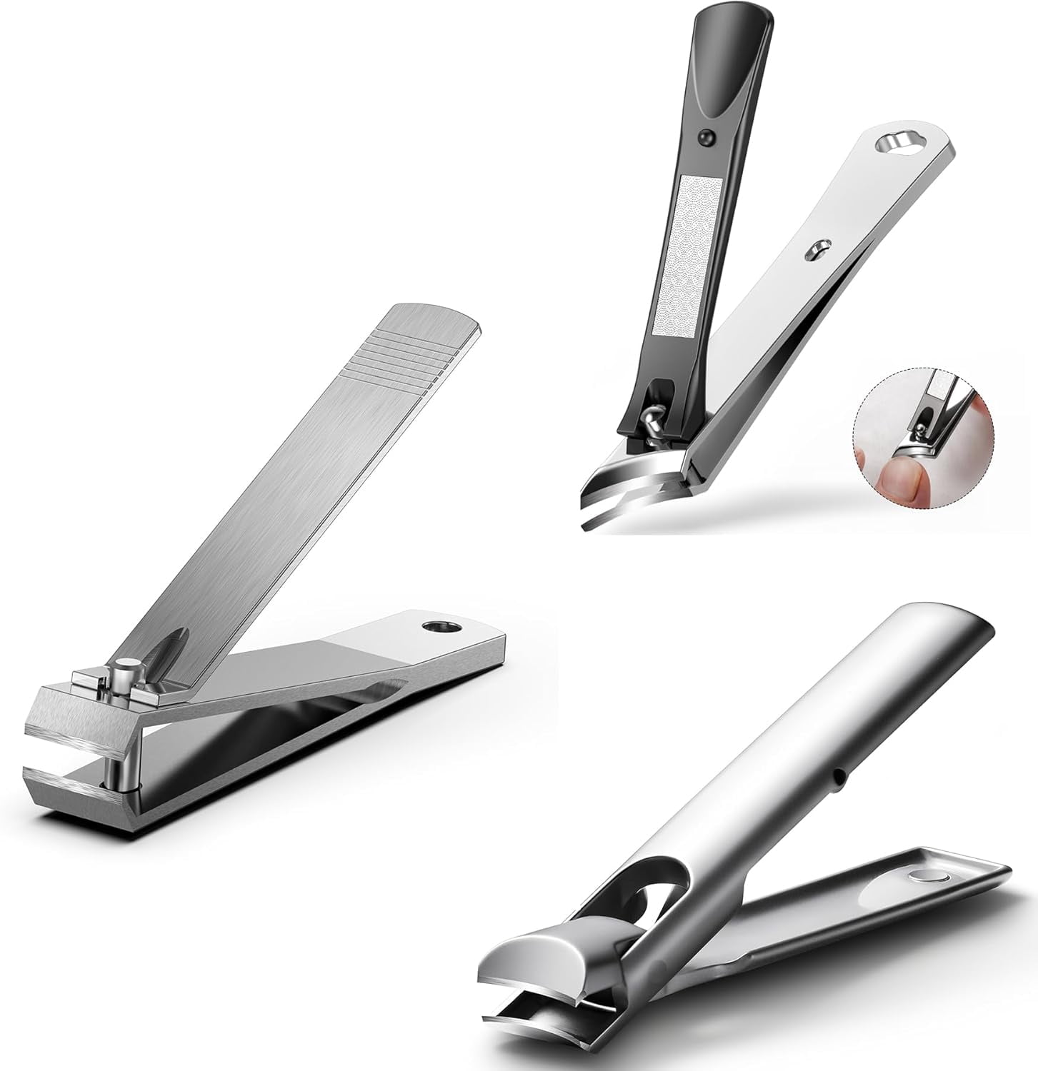 BALUCA Large Heavy Duty Straight Toenail Clippers for Thick Nails with ...