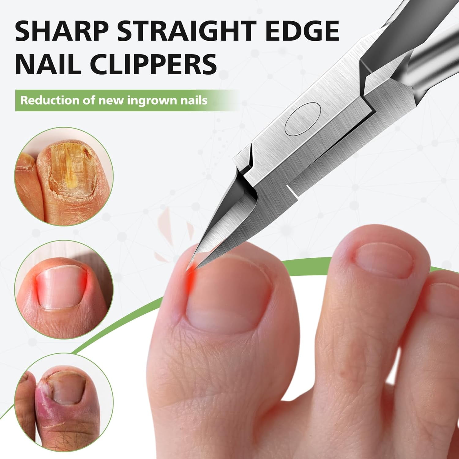 BALUCA Toenail Clippers Straight Blade for Thick Toenails and Ingrown ...