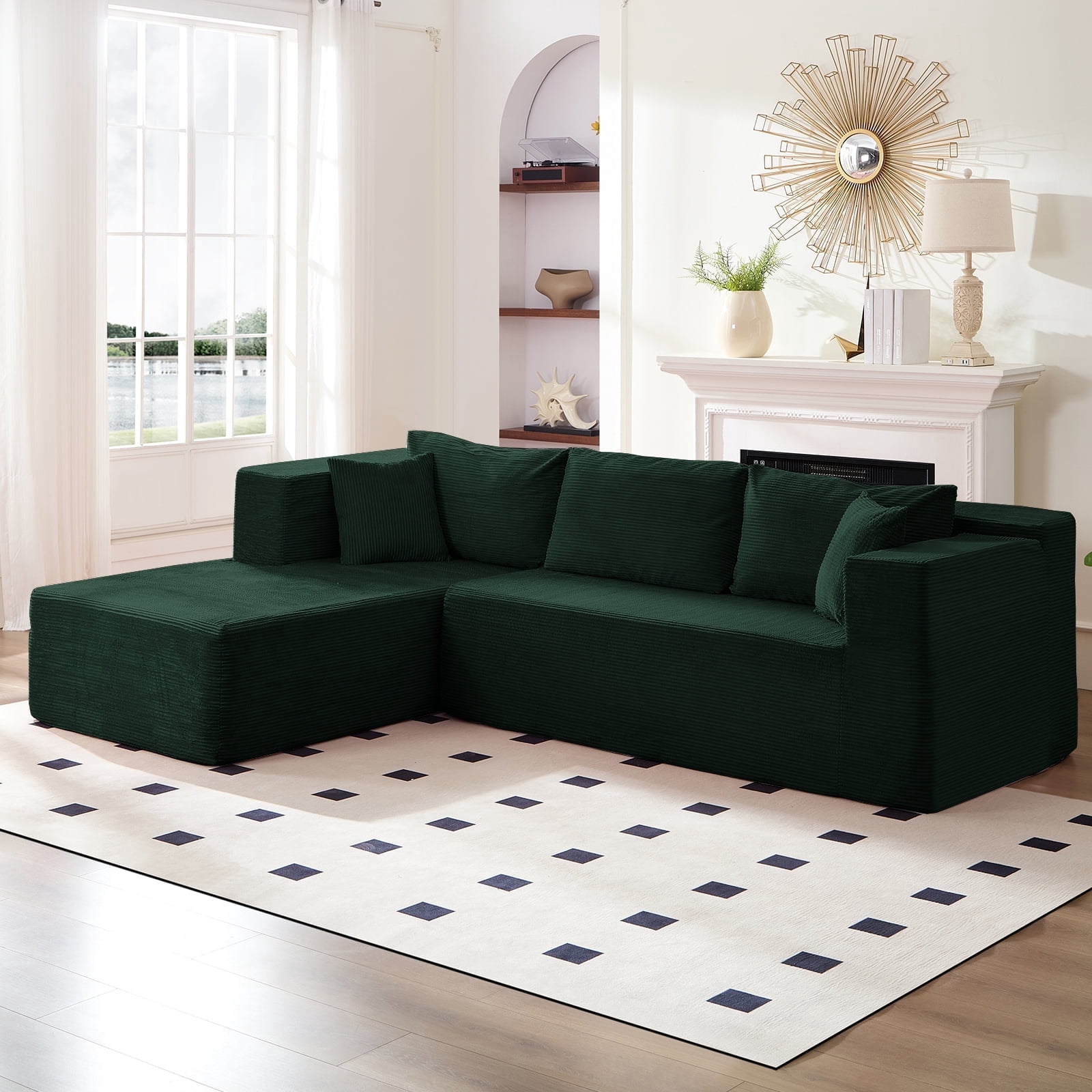 BALUS 106″ L Shaped Sectional Sofa with Chaise, Oversized Modular ...