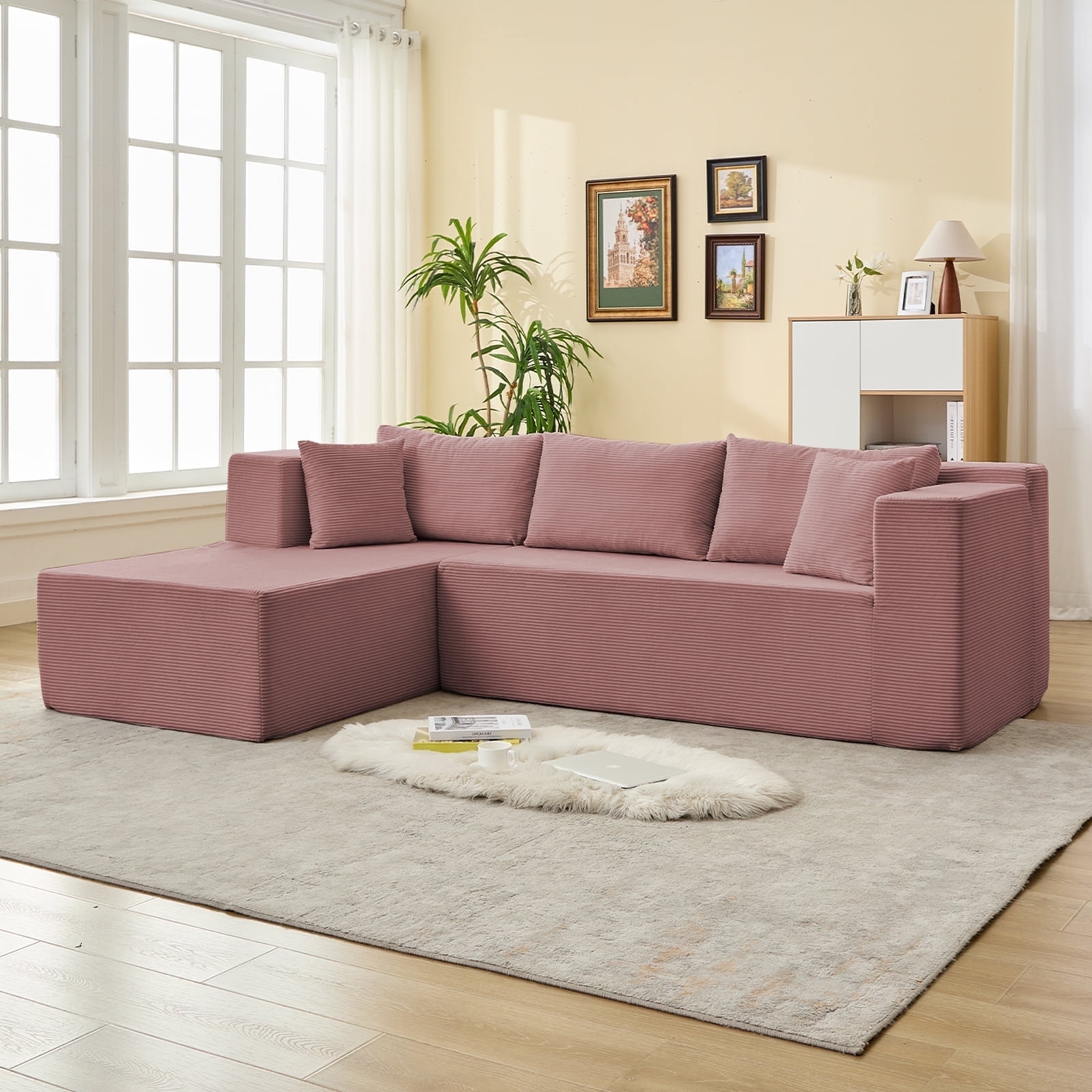 BALUS 106″ L Shaped Sectional Sofa with Chaise, Oversized Modular ...