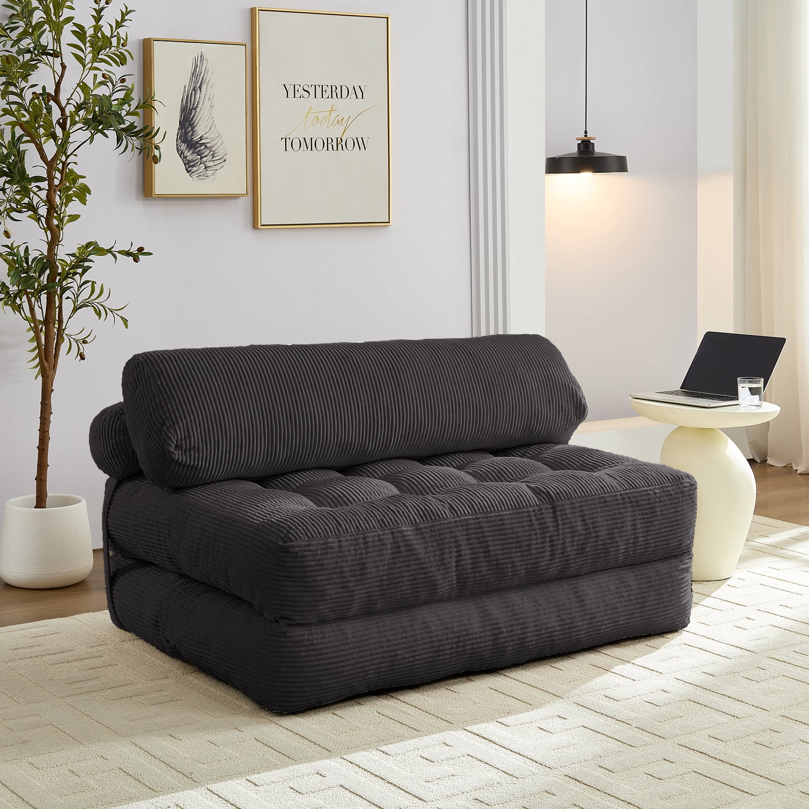 BALUS Folding Sofa Bed, Convertible Sleeper Couch with Foldable Memory ...