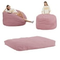 BALUS Convertible Bean Bag Bed, Big Bean Bag Chair with 2 Shaped Covers ...