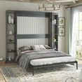 BALUS Modern Murphy Bed, Queen Size Space-Saving Wall Bed Frame with ...