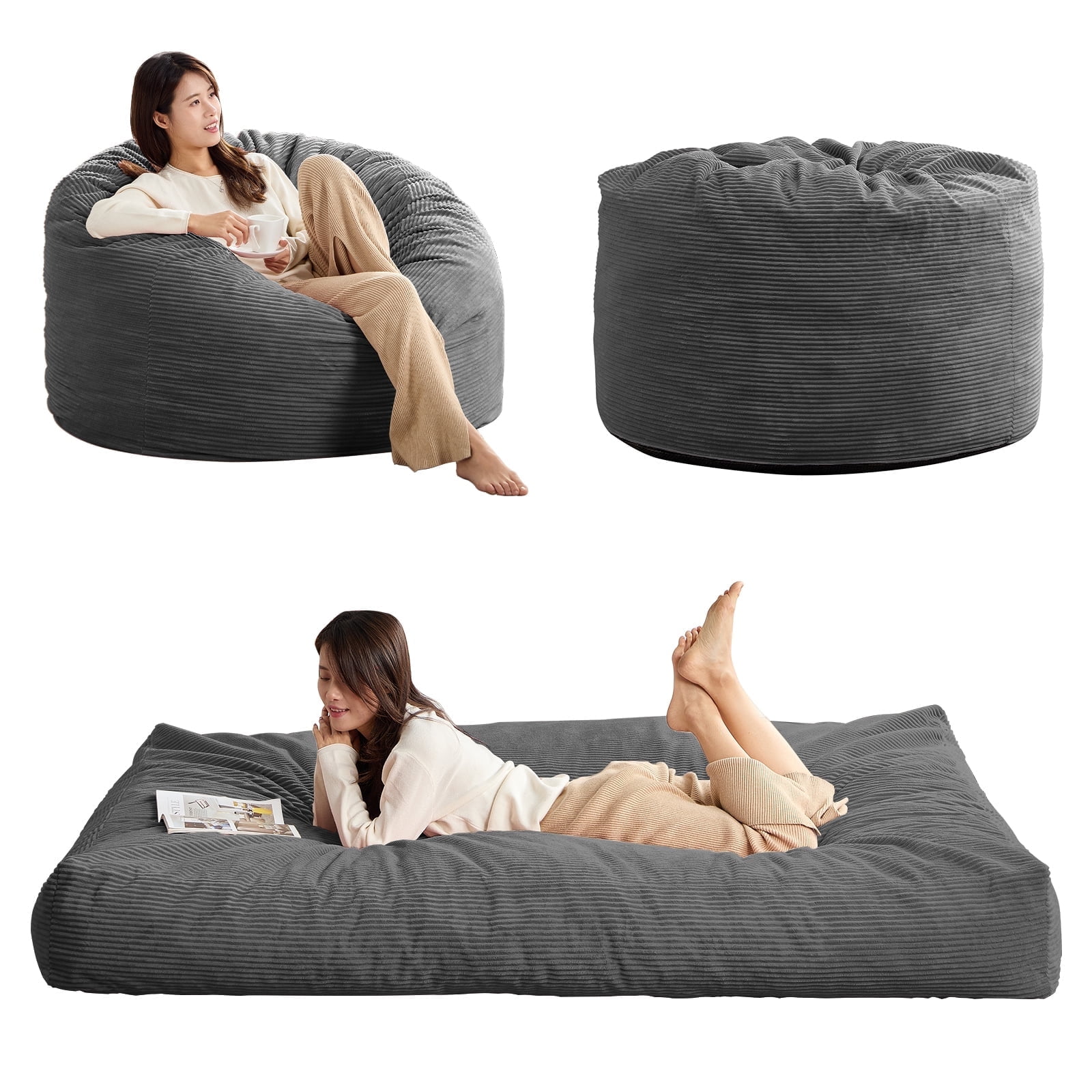 BALUS Multi-Functional Bean Bag Chair to Bed Convertible with Kid ...