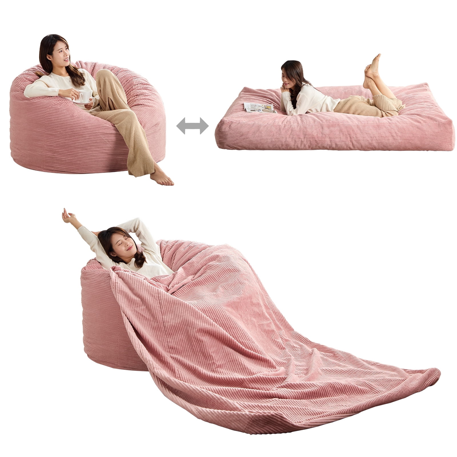 BALUS Multi-Functional Bean Bag Chair to Bed Convertible with Kid ...